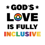 God's Love Is Fully Inclusive Gay LGBT Pride Month Stickers