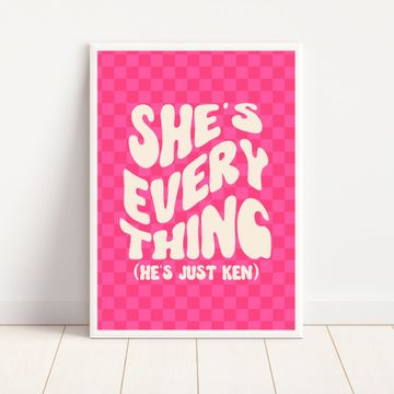 Barbie Poster, Barbiecore, Barbie Movie Print, Barbie Wall Art, Kendom