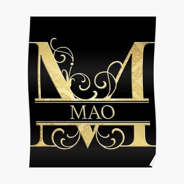 Mao Name - Monogram Letter M The Mao Name Gift For Mao Premium Matte ...