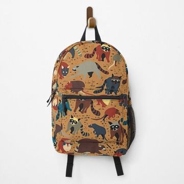 Raccoons Opossums Pattern Backpack