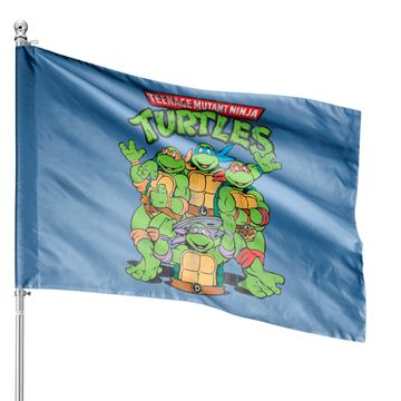 Teenage Mutant Ninja Turtles Classic Retro Logo House Flag