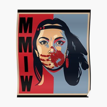 MMIW Awareness Native American Woman Artwork For The Missing And ...