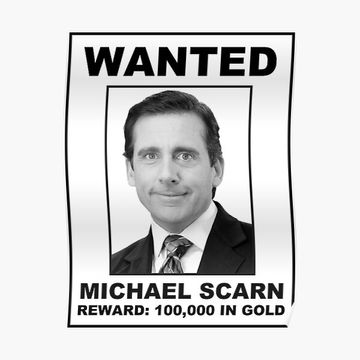 The Office: Michael Scarn Wanted Poster Premium Matte Vertical Poster