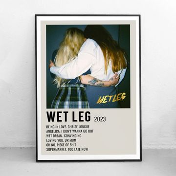 Wet Leg Tour UK 2023 Poster (Und), Wet Leg Rock Band Concert Merch