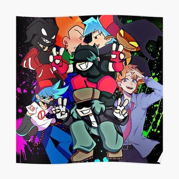 Fnf Characters Friday Night Funkin Premium Matte Vertical Poster