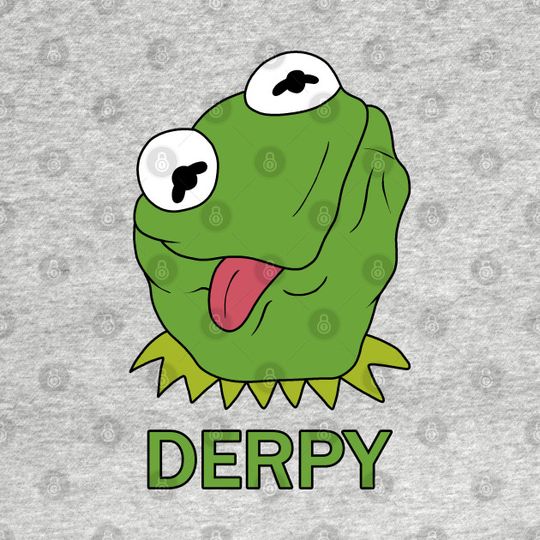 Derpy Kermit The Frog - Kermit The Frog - T-Shirt
