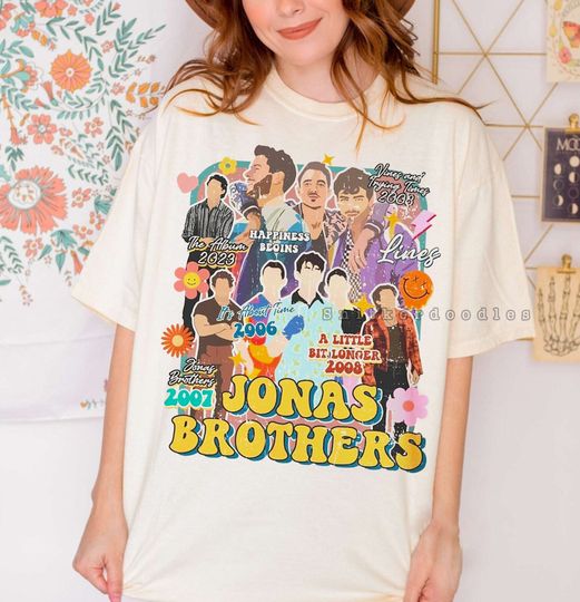 Jonas Brothers Merch, Jonas Brothers Five Albums One Night The Tour Shirt