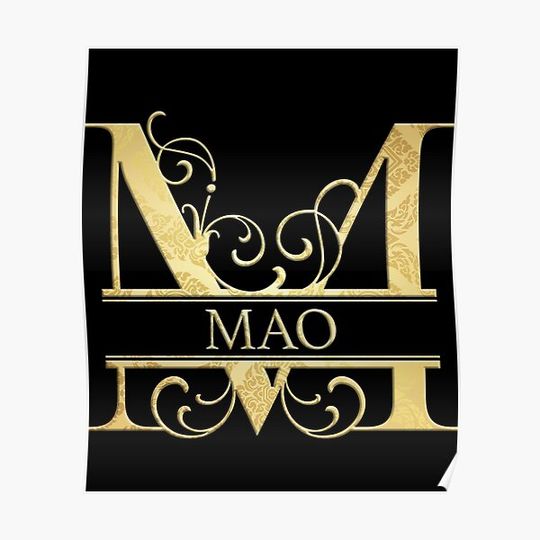 Mao Name - Monogram Letter M The Mao Name Gift For Mao Premium Matte ...