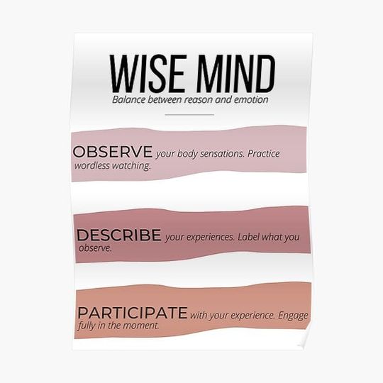 Wise Mind DBT Skill In Dialectical Behavior Therapy - Counselors And ...