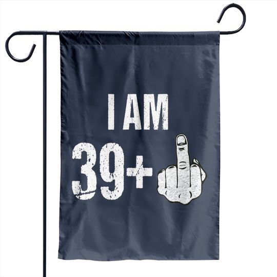 Cartoon Middle Finger Garden Flags Vintage 1979 40th Birthday I Am 39 ...