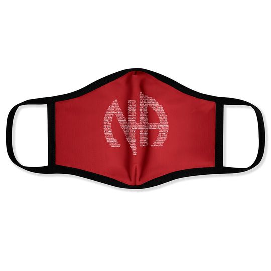 Narcotics Anonymous Logo Slogans Symbol NA AA Gift Face Masks