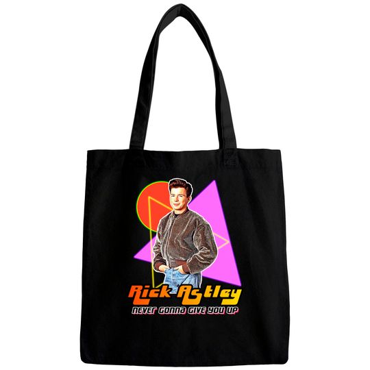 Rick Astley Never Gonna 90s Style Fan Art - Rick Astley - Bags