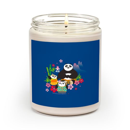 Kung Fu Panda Po And Pandas Floral Scented Candles