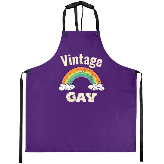 Vintage Gay Aprons LGBT Retro Gay Pride Month Funny LGBTQ