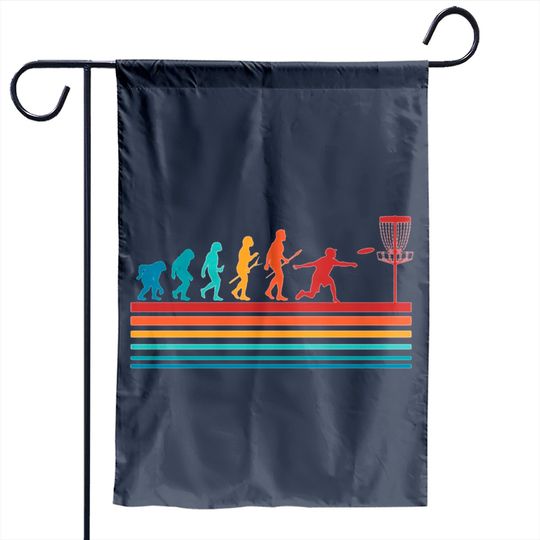 Disc Golf Evolution Retro Garden Flags