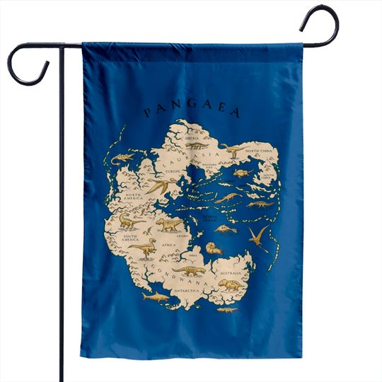 Map Of The Supercontinent Pangaea Garden Flags
