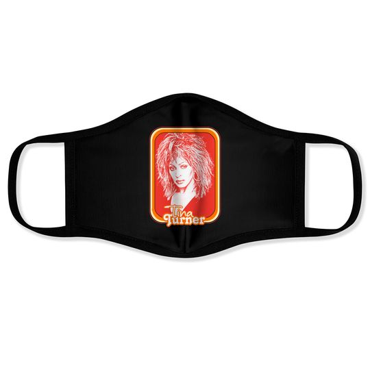Tina Turner / 80s Style Retro Fan Art Design - Tina Turner - Face Masks