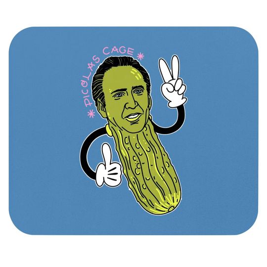 Picolas Cage | Nicolas Cage | Nick Cage Pickle Mouse Pads