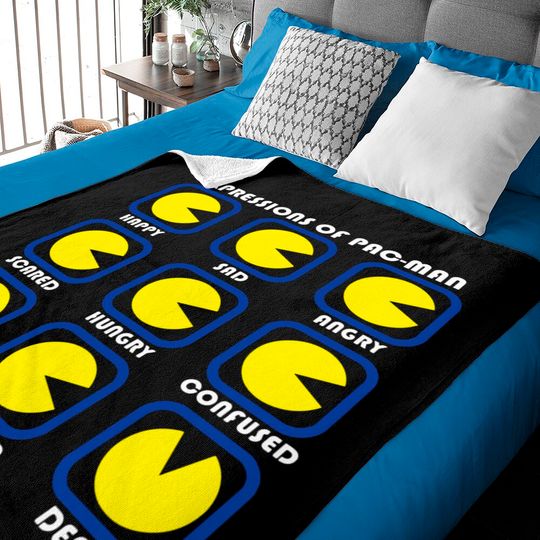 The Expressions Of Pac-Man - Pac Man - Baby Blankets