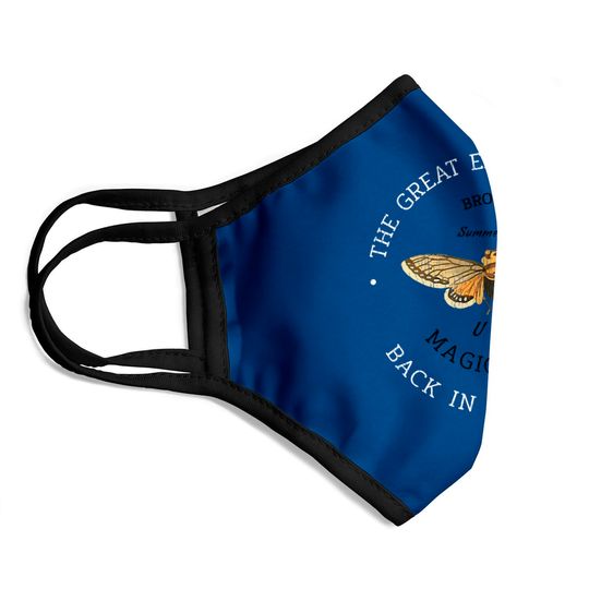 Cicada Insect Great Eastern Brood X USA 2021 Magicicada Face Masks