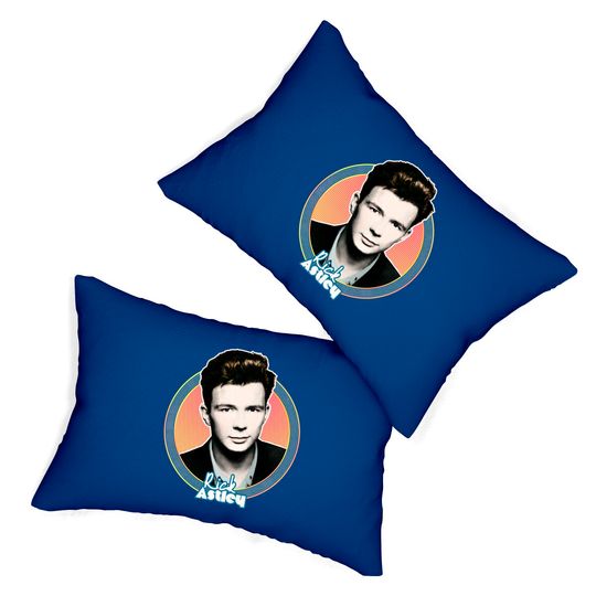 Rick Astley 80s Aesthetic Tribute Design - Rick Astley - Lumbar Pillows