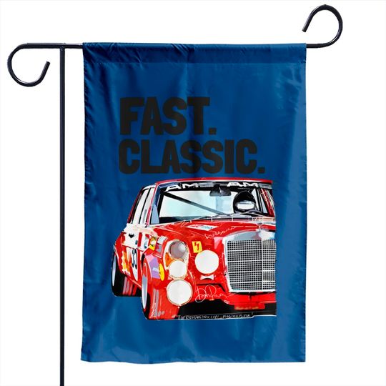 Mercedes 300 SEL Art - Race Car - Garden Flags