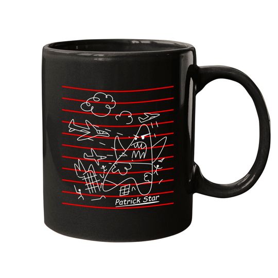 Patrick Signature Black - Patrick Star - Mugs