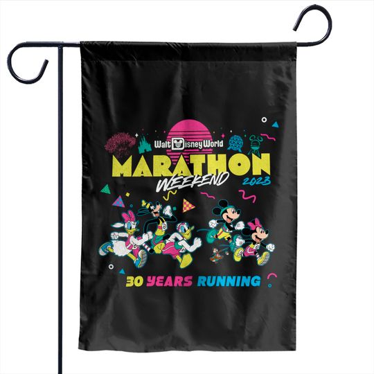 Disney Marathon 30 Years Running Garden Flags, Walt Disney World ...