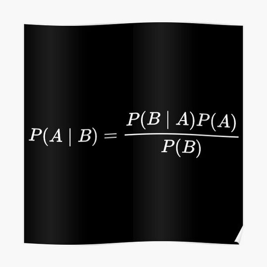 Bayes Theorem Of Probability Theory, Math And Science Premium Matte ...