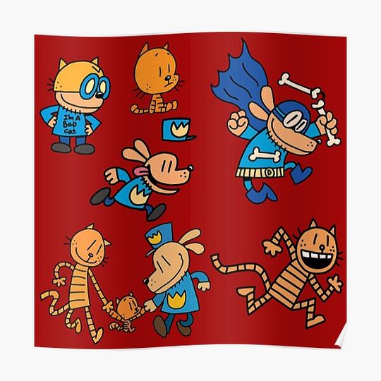 Dog Man, Petey, Lil Petey Combo Set Pack Premium Matte Vertical Poster