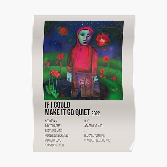 If I Could Make It Go Quiet | Girl In Red | Aesthetic Minimalist Poster ...