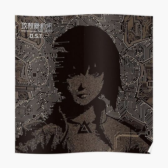 Ghost In The Shell - Kusanagi Motoko Digital Art Premium Matte Vertical ...