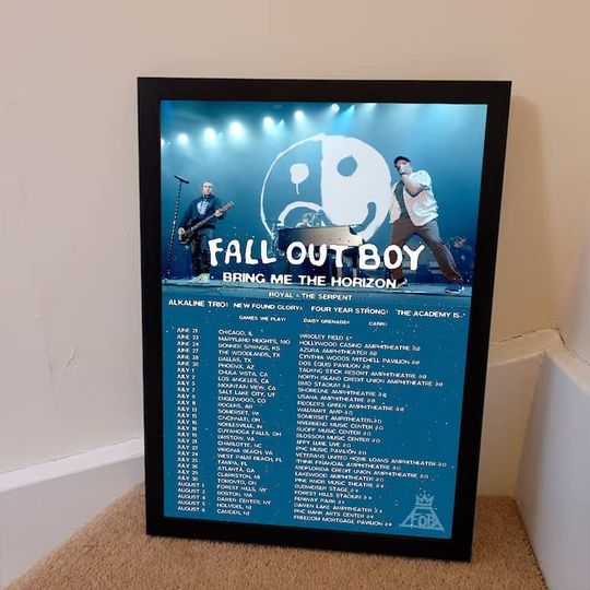Fall Out Boy Poster, Fall Out Boy Tour 2023 Poster, Rock Band Poster