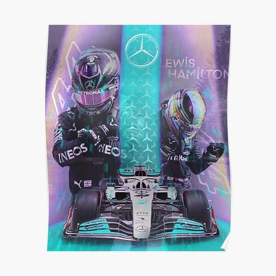 Lewis Hamilton F1 Posters Mercedesamgf1 Premium Matte Vertical Poster