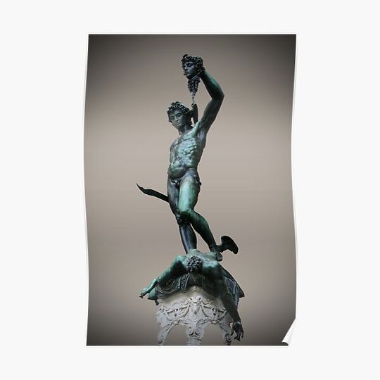 Perseus And Medusa (vignette) Premium Matte Vertical Poster