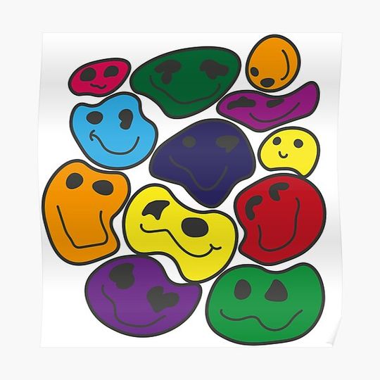 Kidcore Faces Premium Matte Vertical Poster