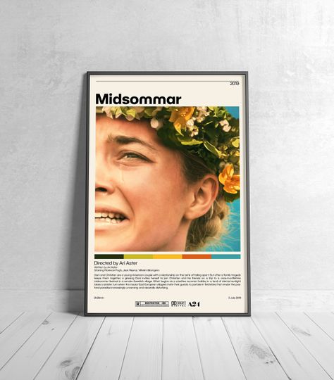 Midsommar Poster | Ari Aster Minimalist Movie Poster, Vintage Retro Art ...