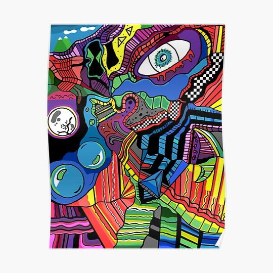 LSD Drawing Premium Matte Vertical Poster