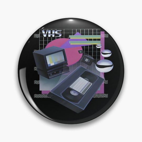 Vintage VHS Pin Button