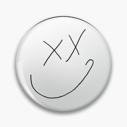 Louis Tomlinson HandWritten Smiley Face Pin Button