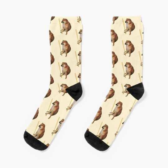 Cheems Doge Bat Socks