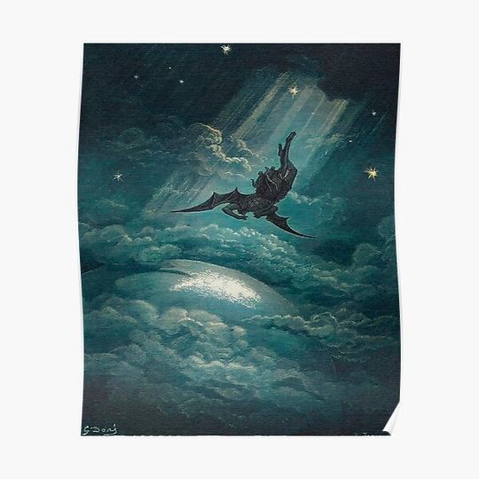 Paradise Lost (Colorized) By Gustave Doré Premium Matte Vertical Poster