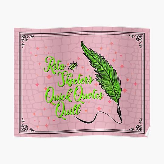 Rita Skeeter Green Beetle Magical Quill Advertisement Premium Matte ...