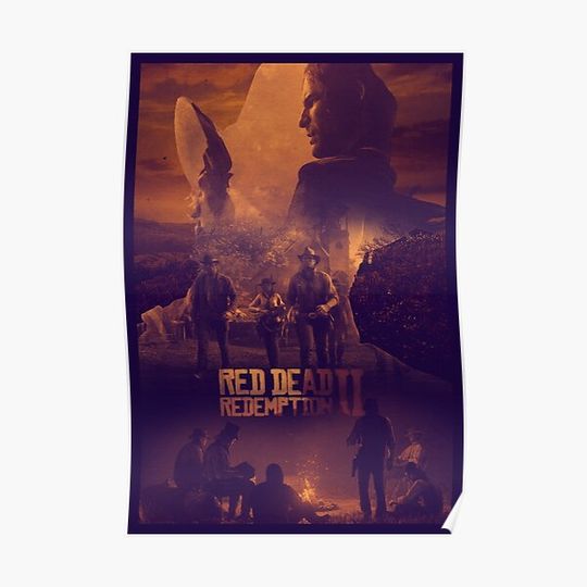Arthur Morgan Campfire Premium Matte Vertical Poster