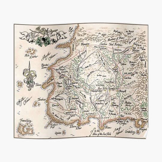 Wheel Of Time Map Premium Matte Vertical Poster