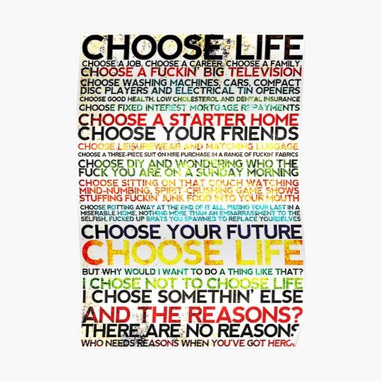 Choose Trainspotting Premium Matte Vertical Poster