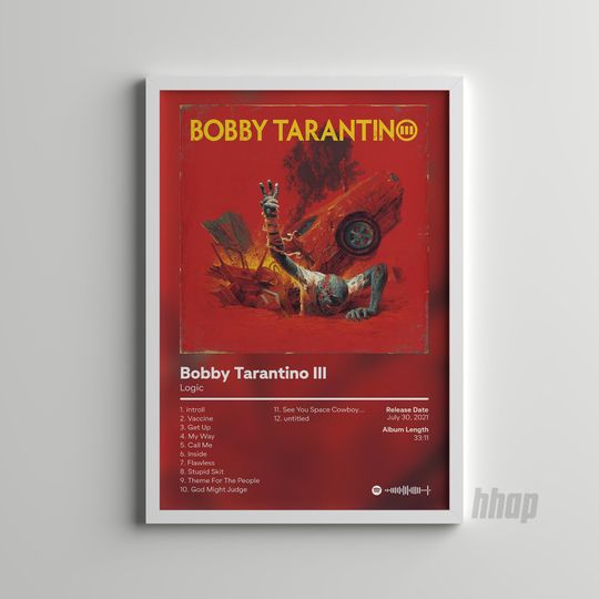 Logic - Bobby Tarantino III - Album Cover Poster - Hip Hop Album Logic - Bobby Tarantino III - Album Cover Poster - Hip Hop Album