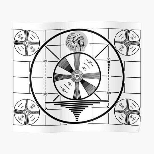 Indian Head Test Pattern Premium Matte Vertical Poster