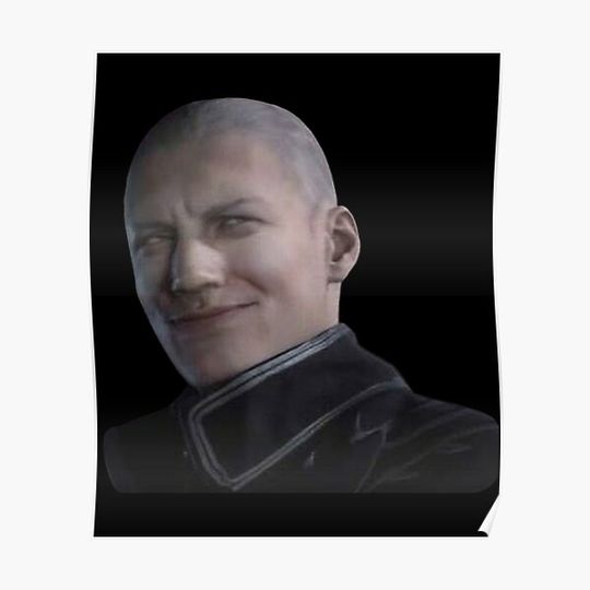 Bald Vergil - Devil May Cry Funny Face Meme Premium Matte Vertical Poster