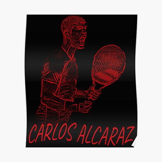 Carlos Alcaraz Art Work Premium Matte Vertical Poster
